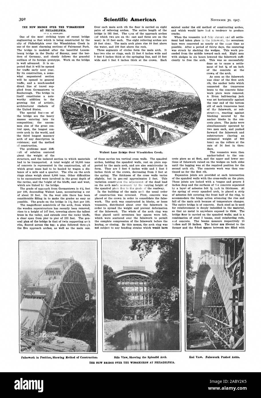 Falsework in Position Showing Method of Construction. Side View Showing ...