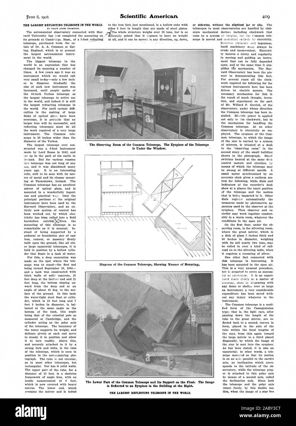 THE LARGEST REFLECTING TELESCOPE IN THE WORLD. The Observing Room of ...