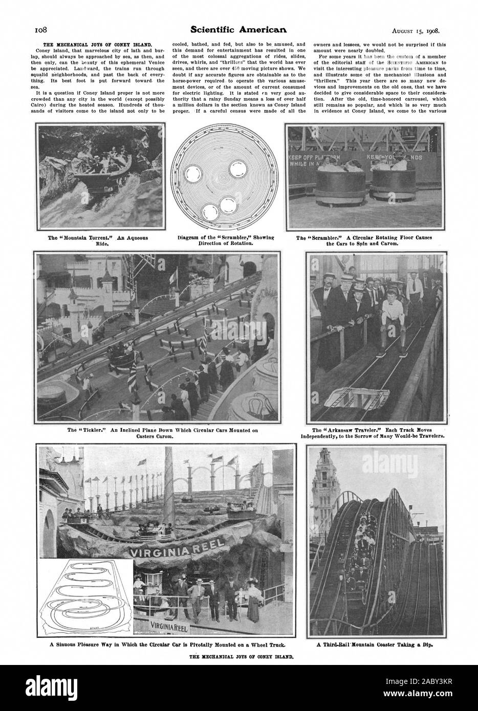 THE MECHANICAL JOYS OF CONEY ISLAND. Ride. Direction of Rotation. the ...