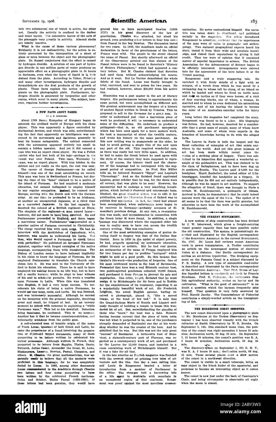 scientific american, 1908-09-19 Stock Photo - Alamy