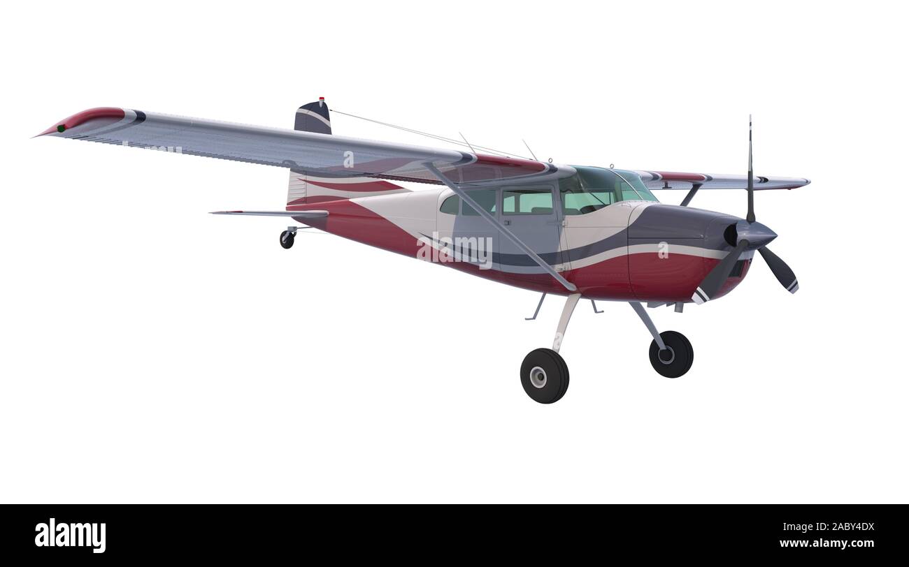 Light aircraft isolated on white background. 3D render Stock Photo - Alamy