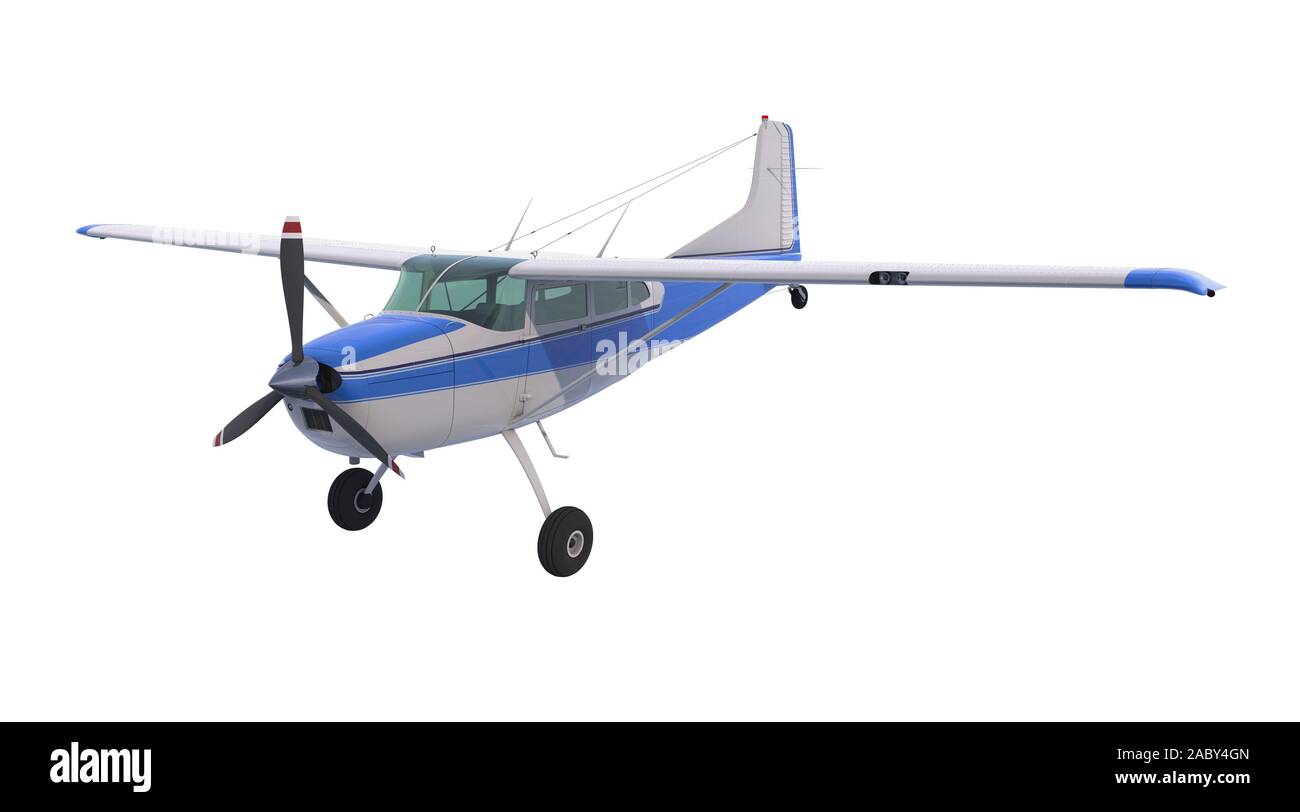 Light aircraft isolated on white background. 3D render Stock Photo - Alamy