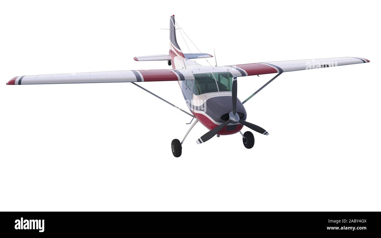 Light aircraft isolated on white background. 3D render Stock Photo - Alamy