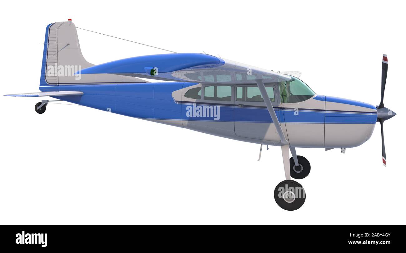 Light aircraft isolated on white background. 3D render Stock Photo - Alamy