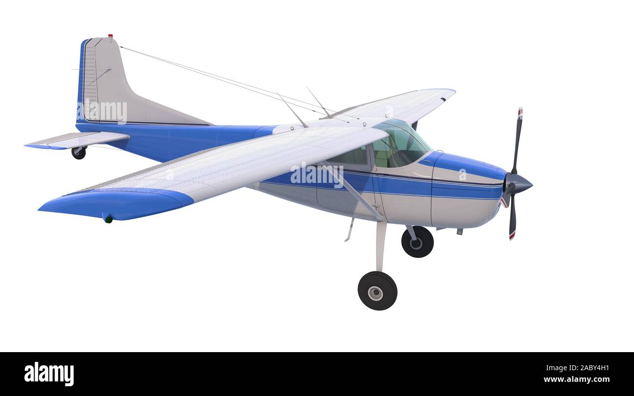 Light aircraft isolated on white background. 3D render Stock Photo - Alamy