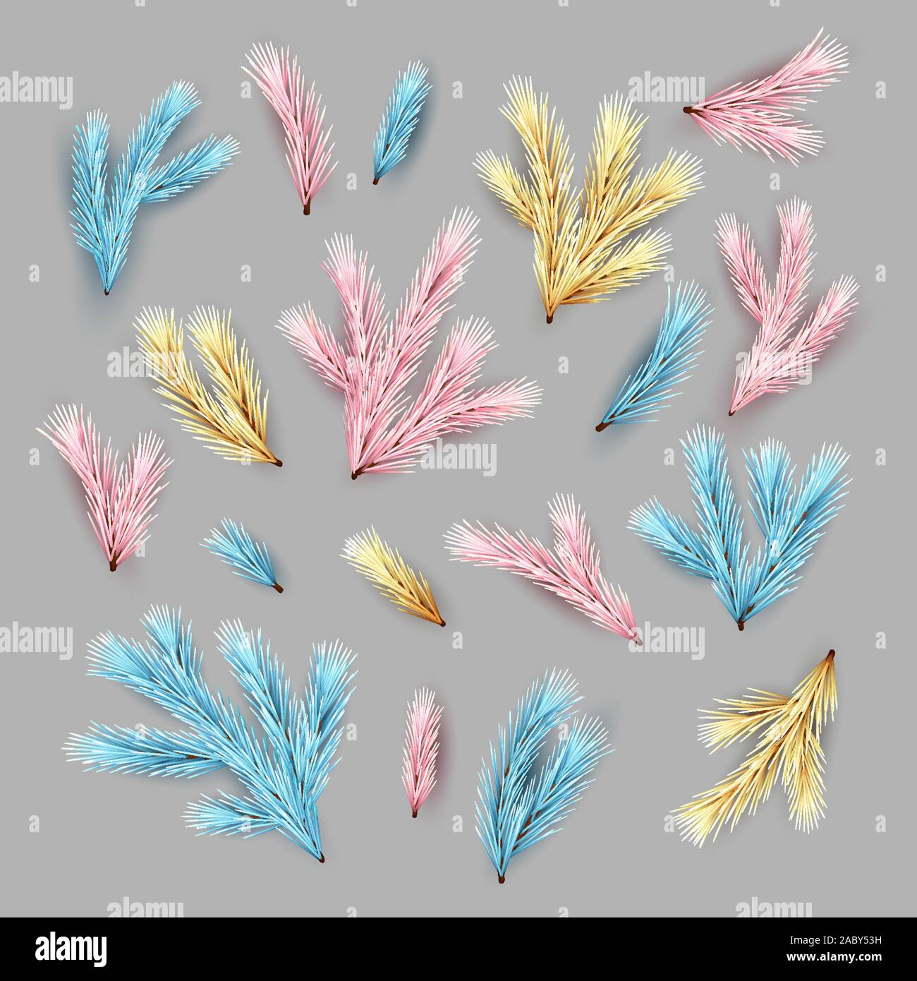 Blue branches pine tree Stock Vector Images - Alamy