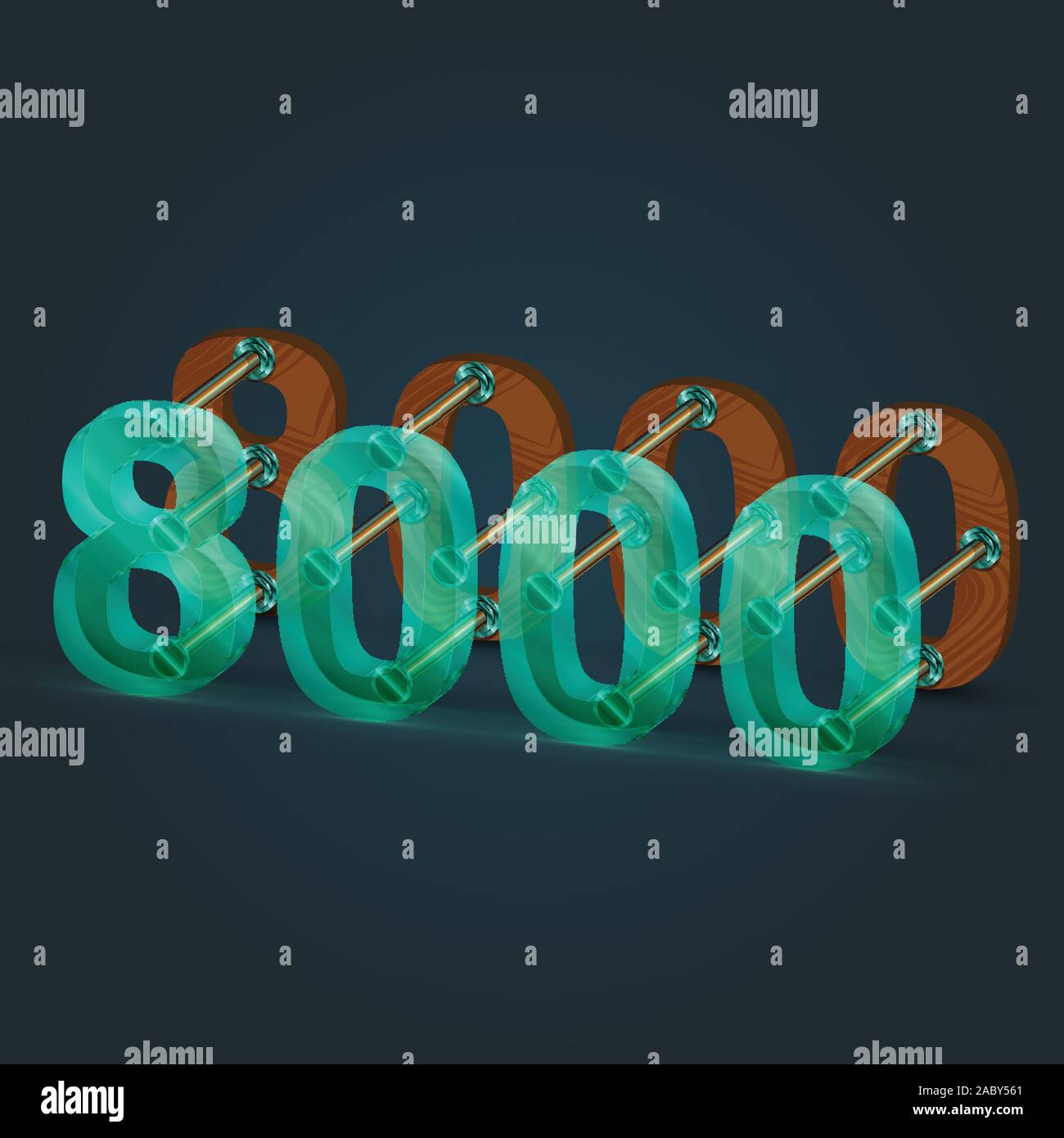 Number 8000 Stock Vector Images - Alamy