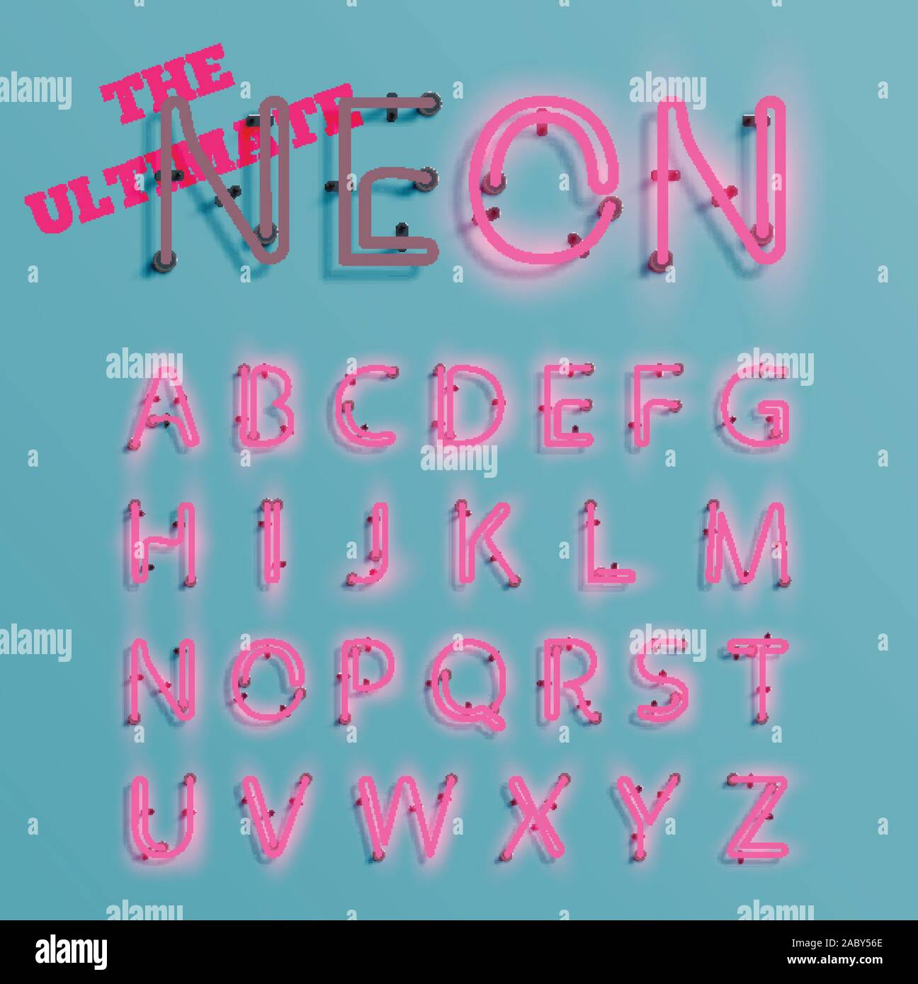 Cinema neon pink Stock Vector Images - Alamy