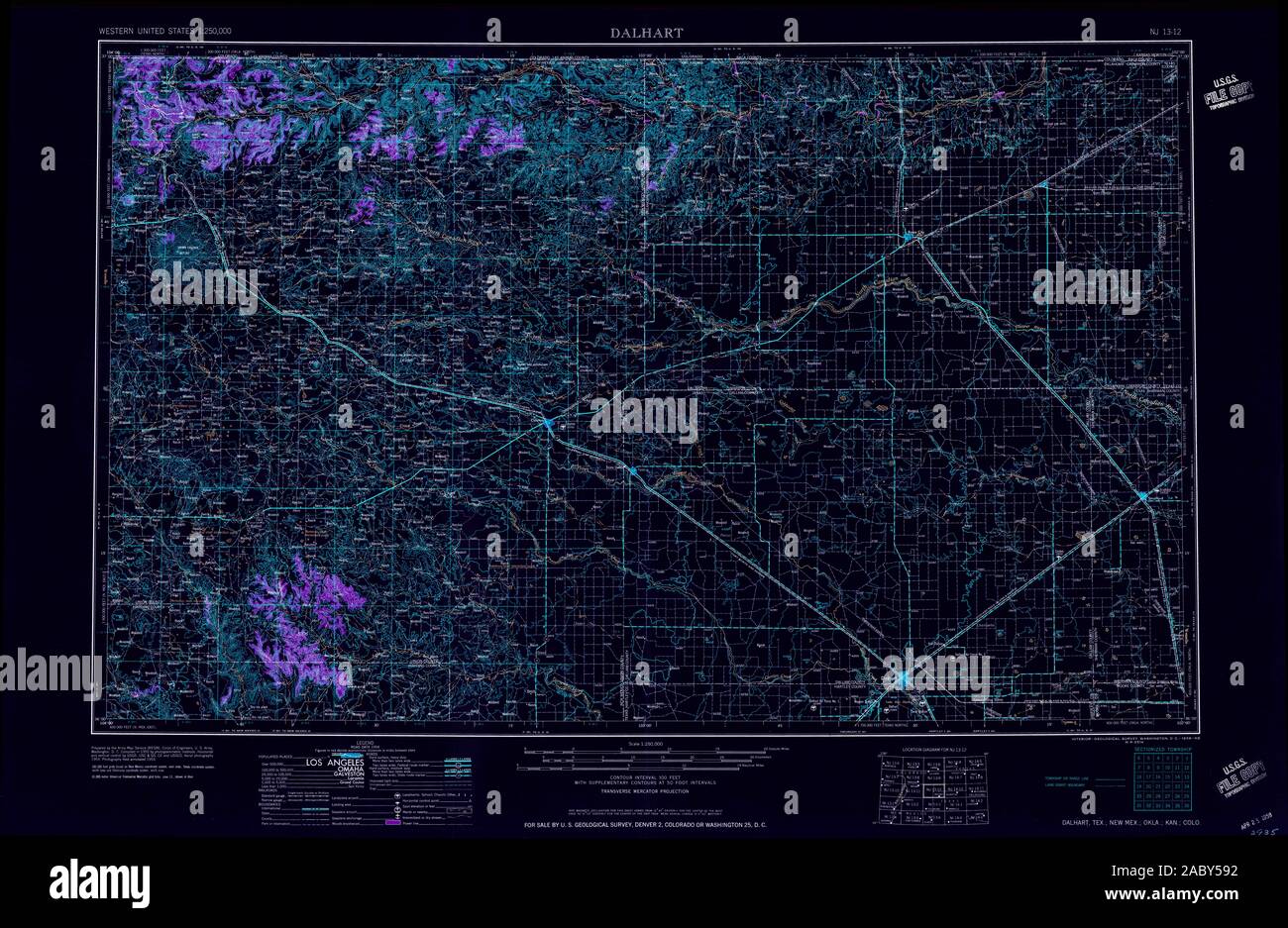 Dalhart map hi-res stock photography and images - Alamy