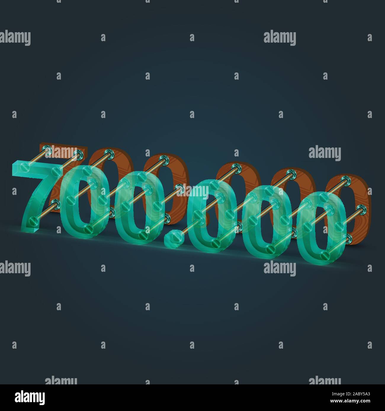Number made by glass and wood, vector Stock Vector Image & Art - Alamy