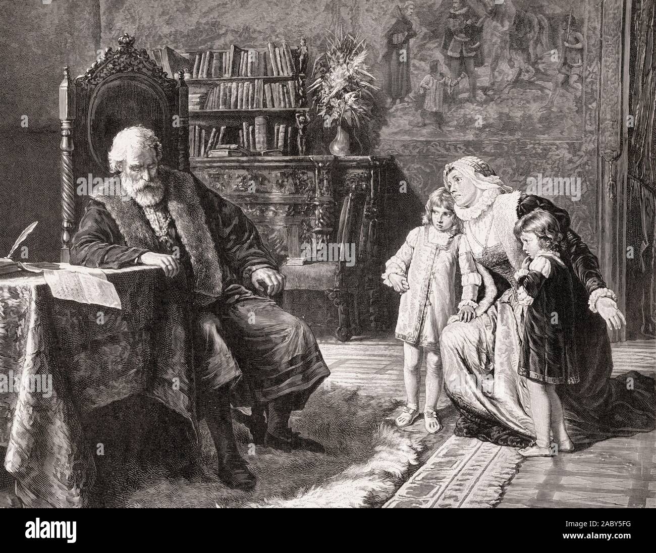 Philippine Welser before Emperor Ferdinand I Stock Photo - Alamy