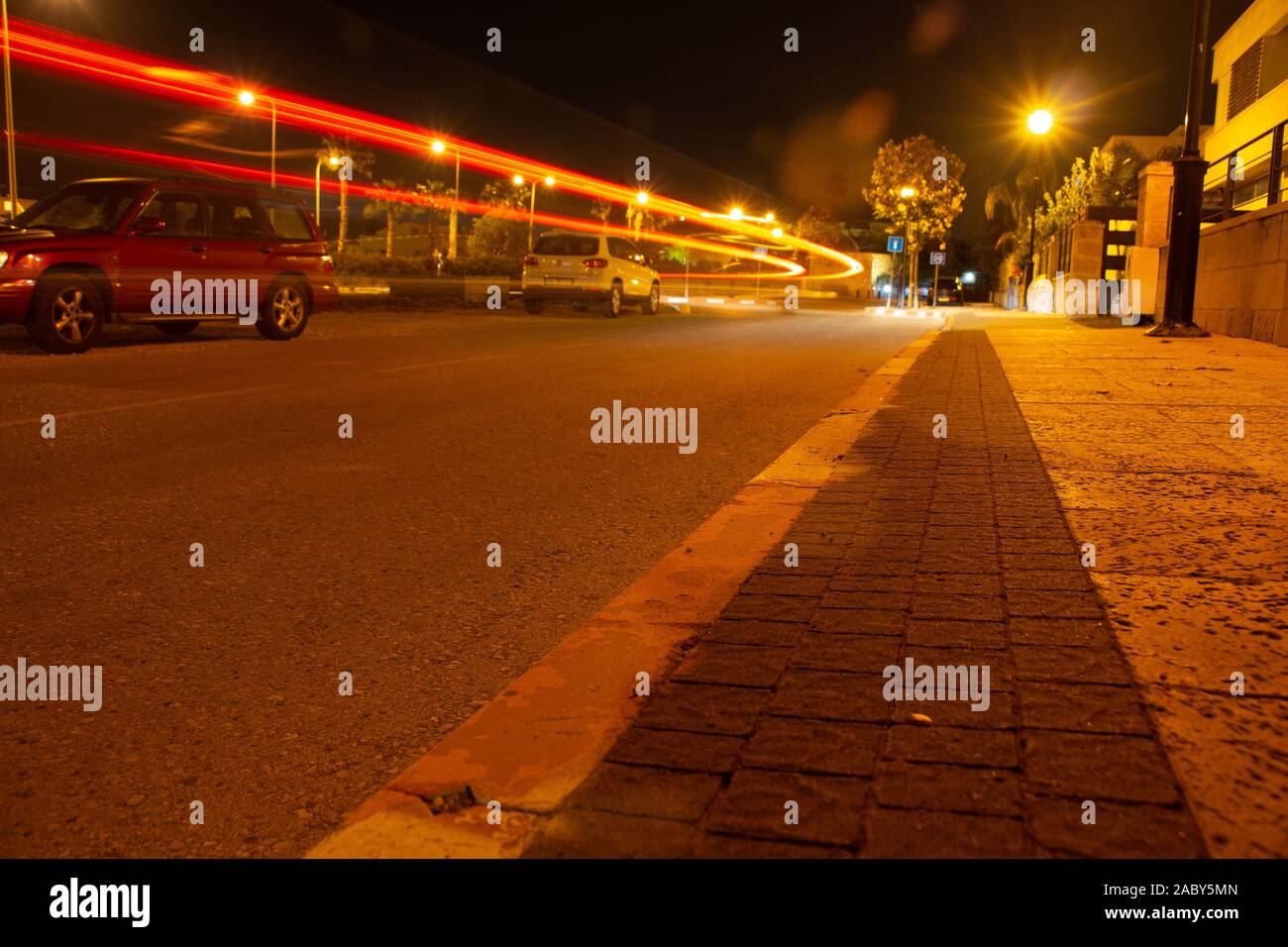 Moving Cars in the night Stock Photo - Alamy
