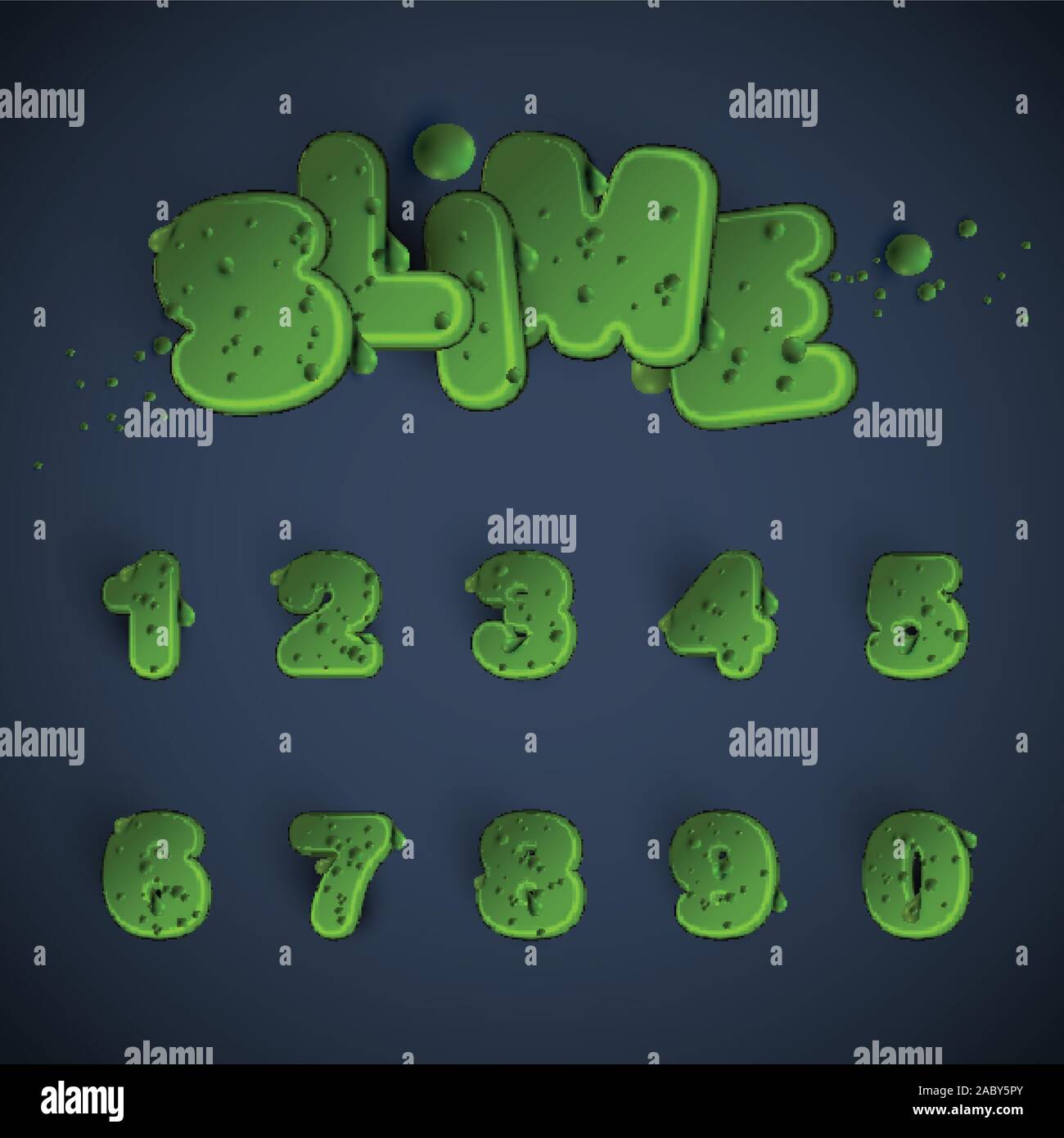 Green slime font set, vector Stock Vector Image & Art - Alamy