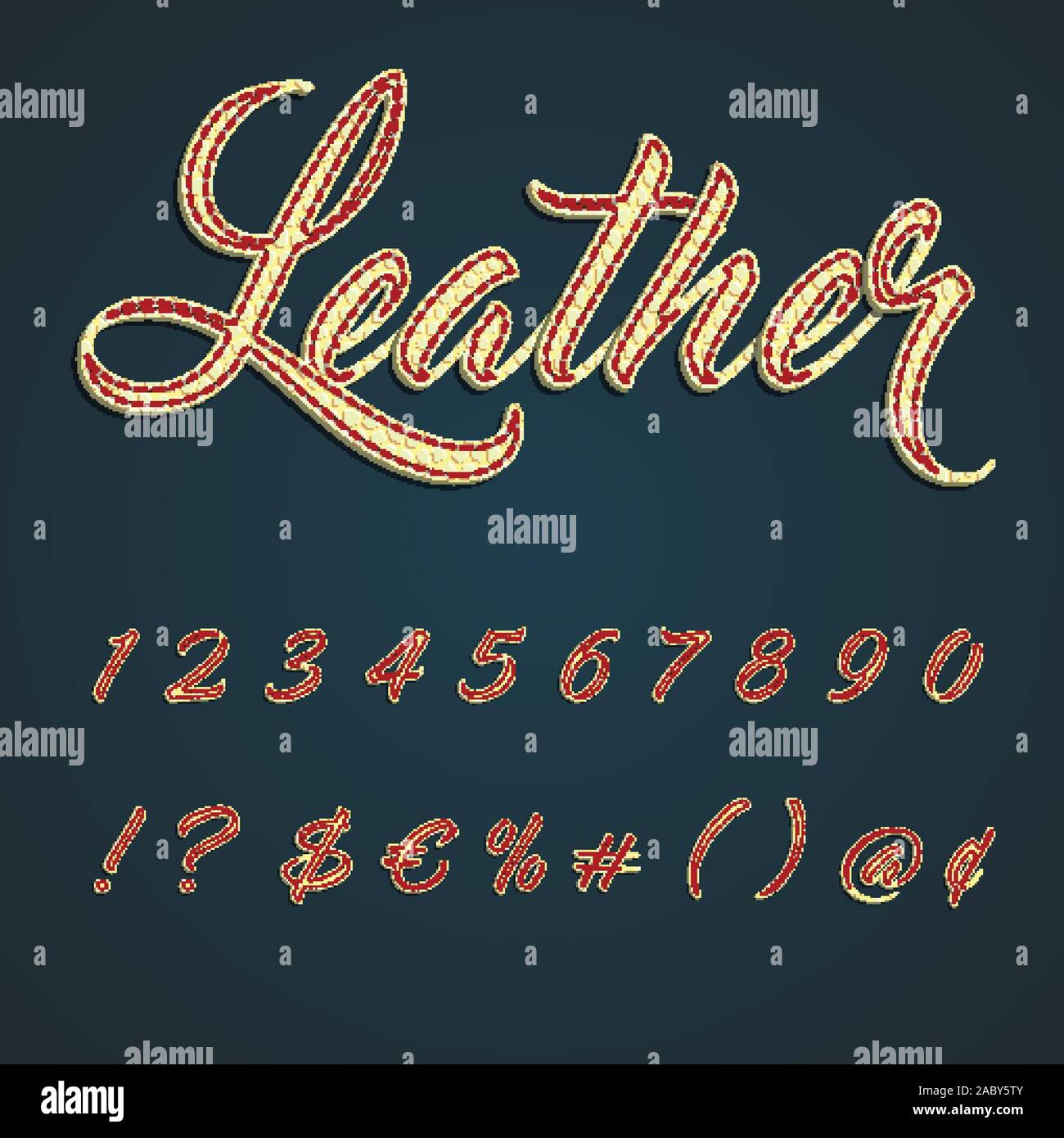 Leather font lowercase characters, vector Stock Vector Image & Art - Alamy