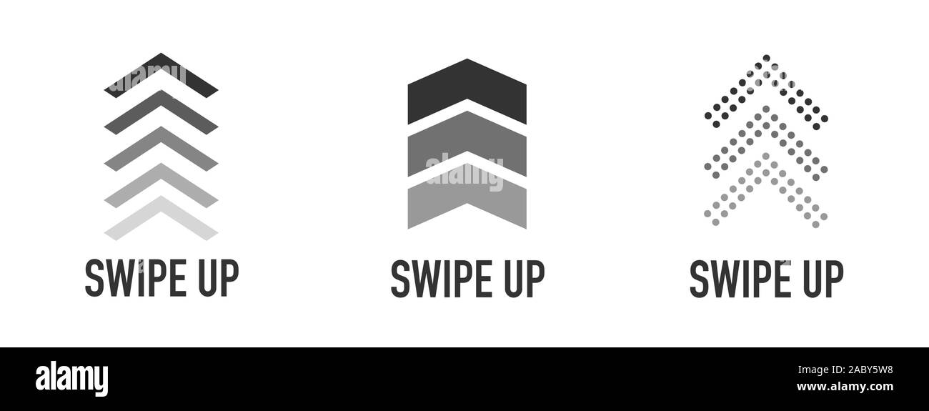 Swipe up icon set isolated for stories design blogger. Swipe up icons ...
