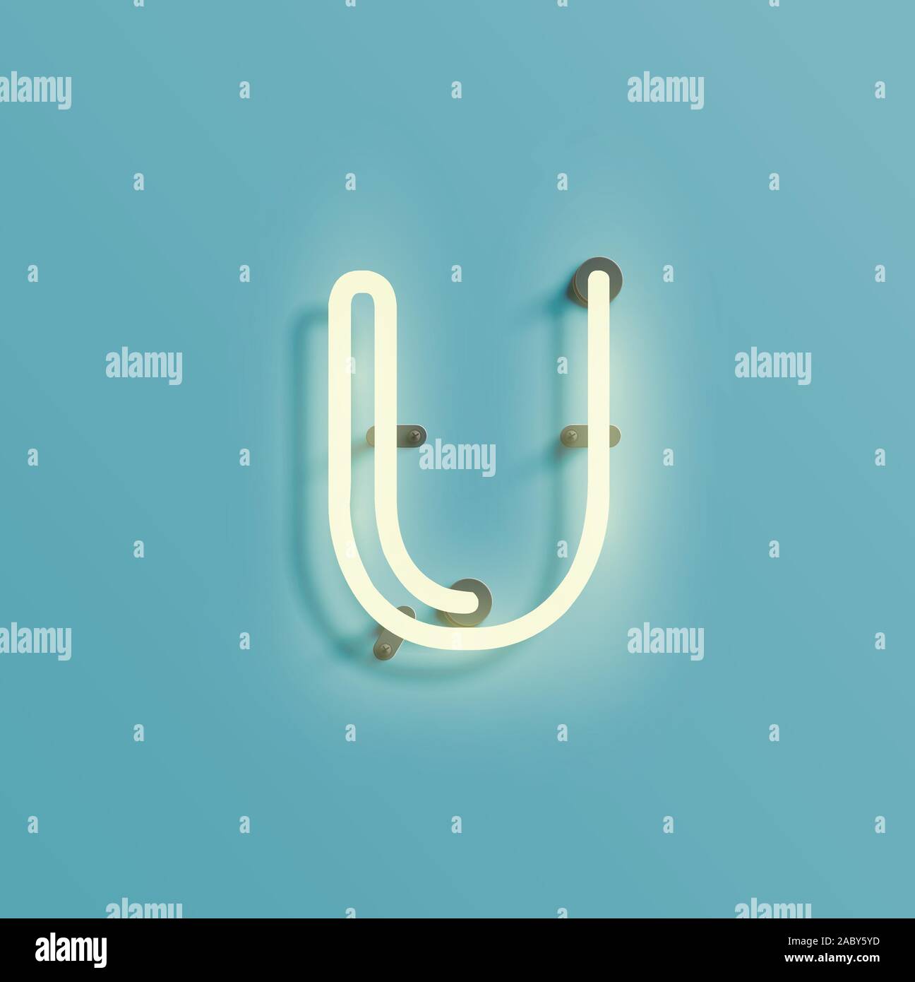 Neon letter u Stock Vector Images - Alamy