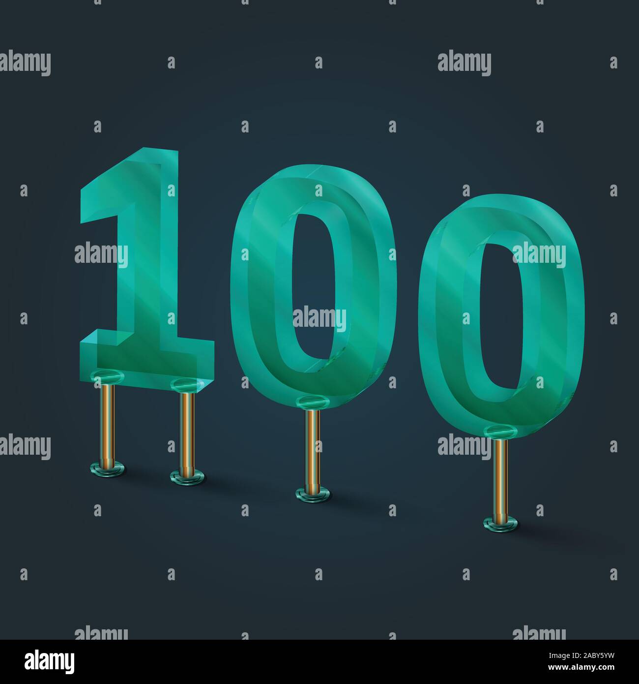 Number 100 vector vectors hi-res stock photography and images - Alamy