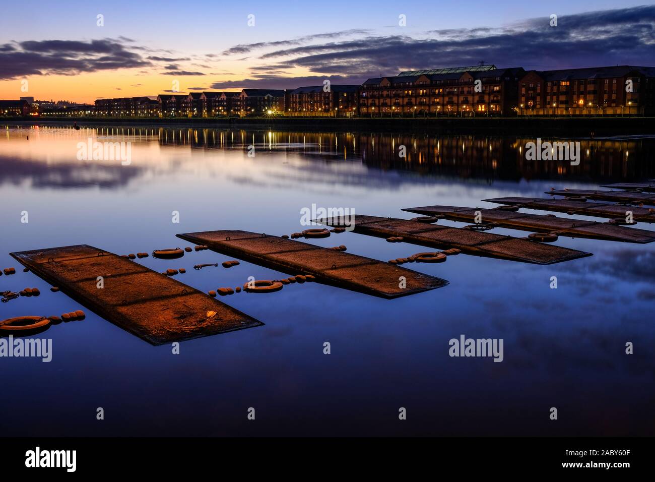 Preston Docks at Dawn Stock Photo - Alamy