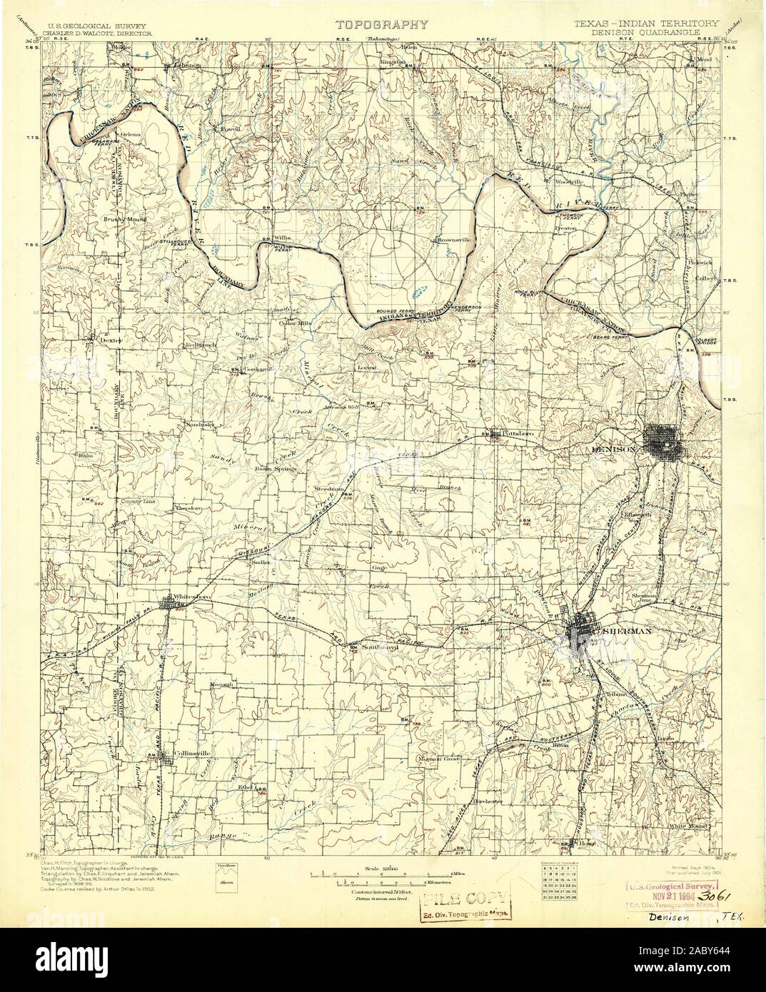 Denison map hi-res stock photography and images - Alamy