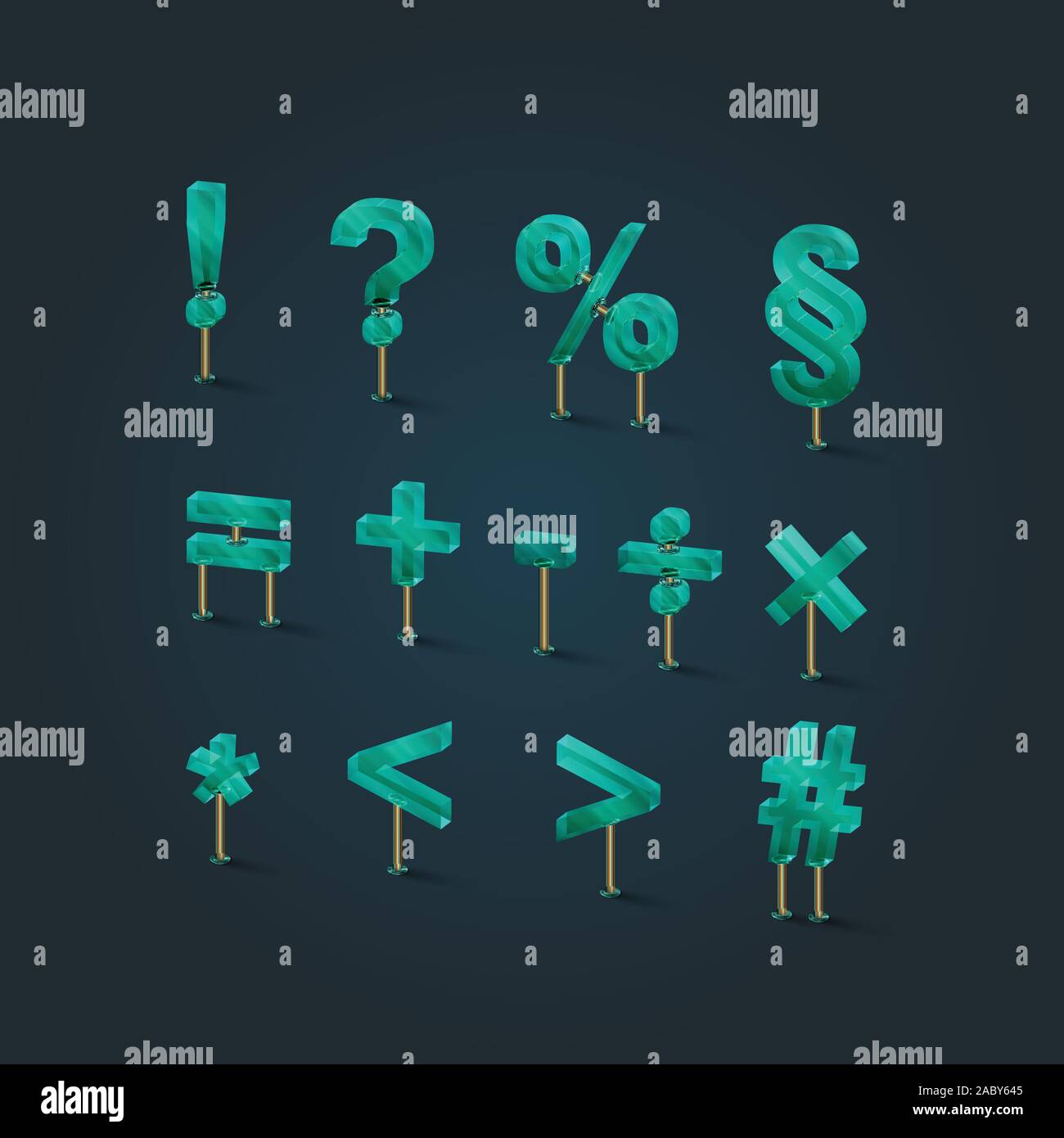 Typeset made by glass, vector Stock Vector Image & Art - Alamy