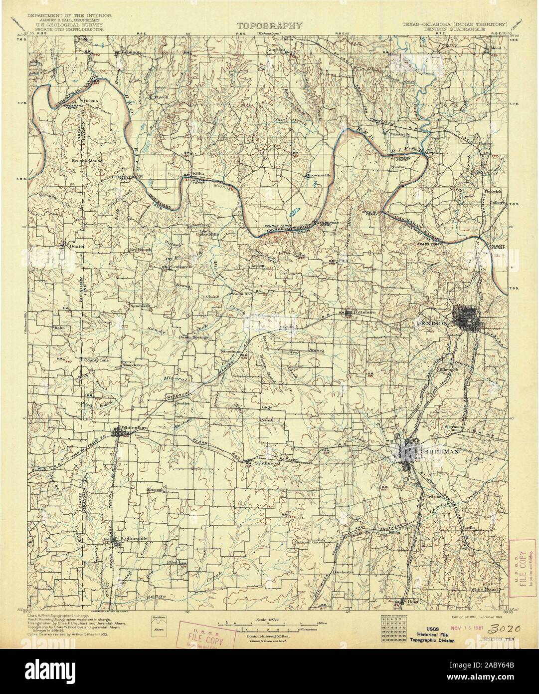 Denison map hi-res stock photography and images - Alamy