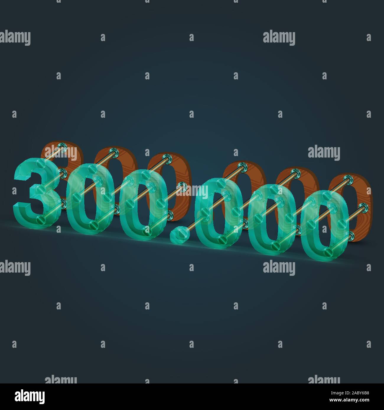 Number made by glass and wood, vector Stock Vector Image & Art - Alamy