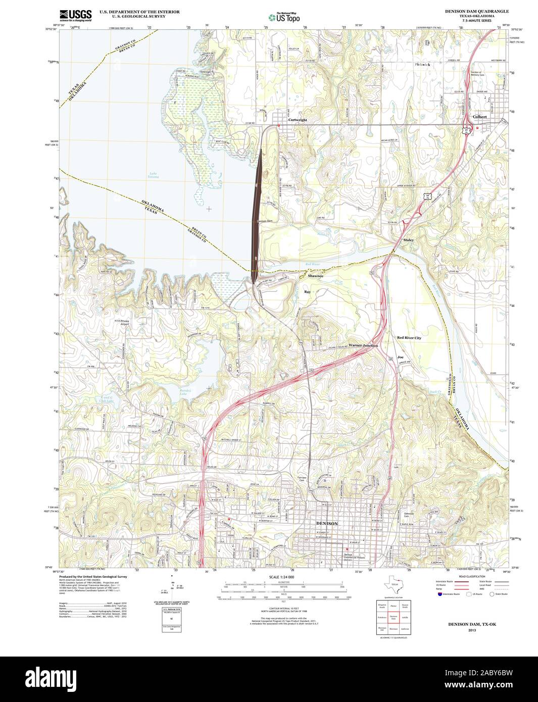 Denison map hi-res stock photography and images - Alamy