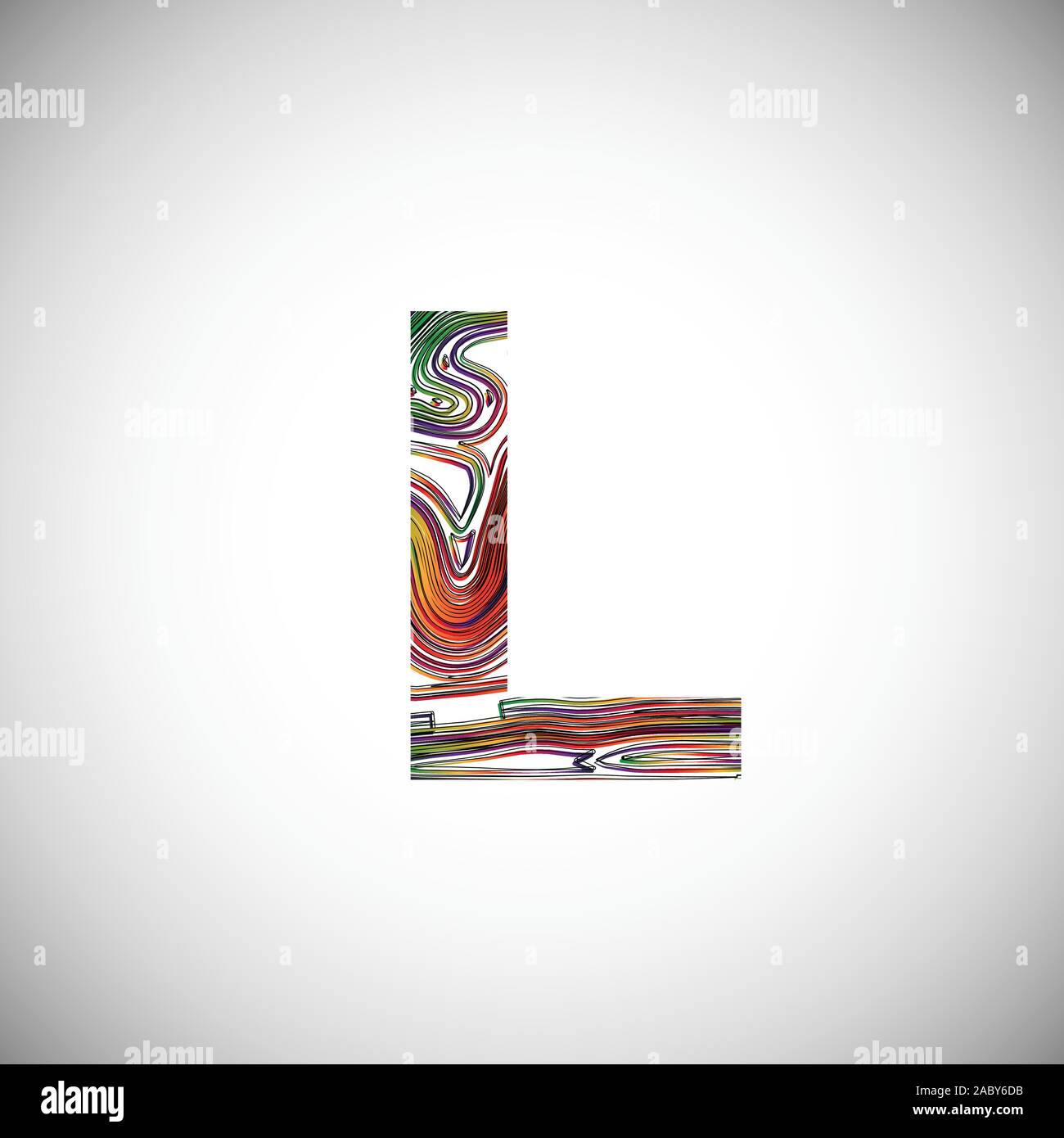 Colorful character from a typeface, vector illustration Stock Vector ...