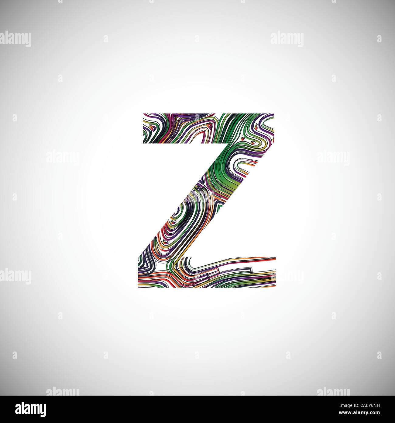 Colorful character from a typeface, vector illustration Stock Vector ...