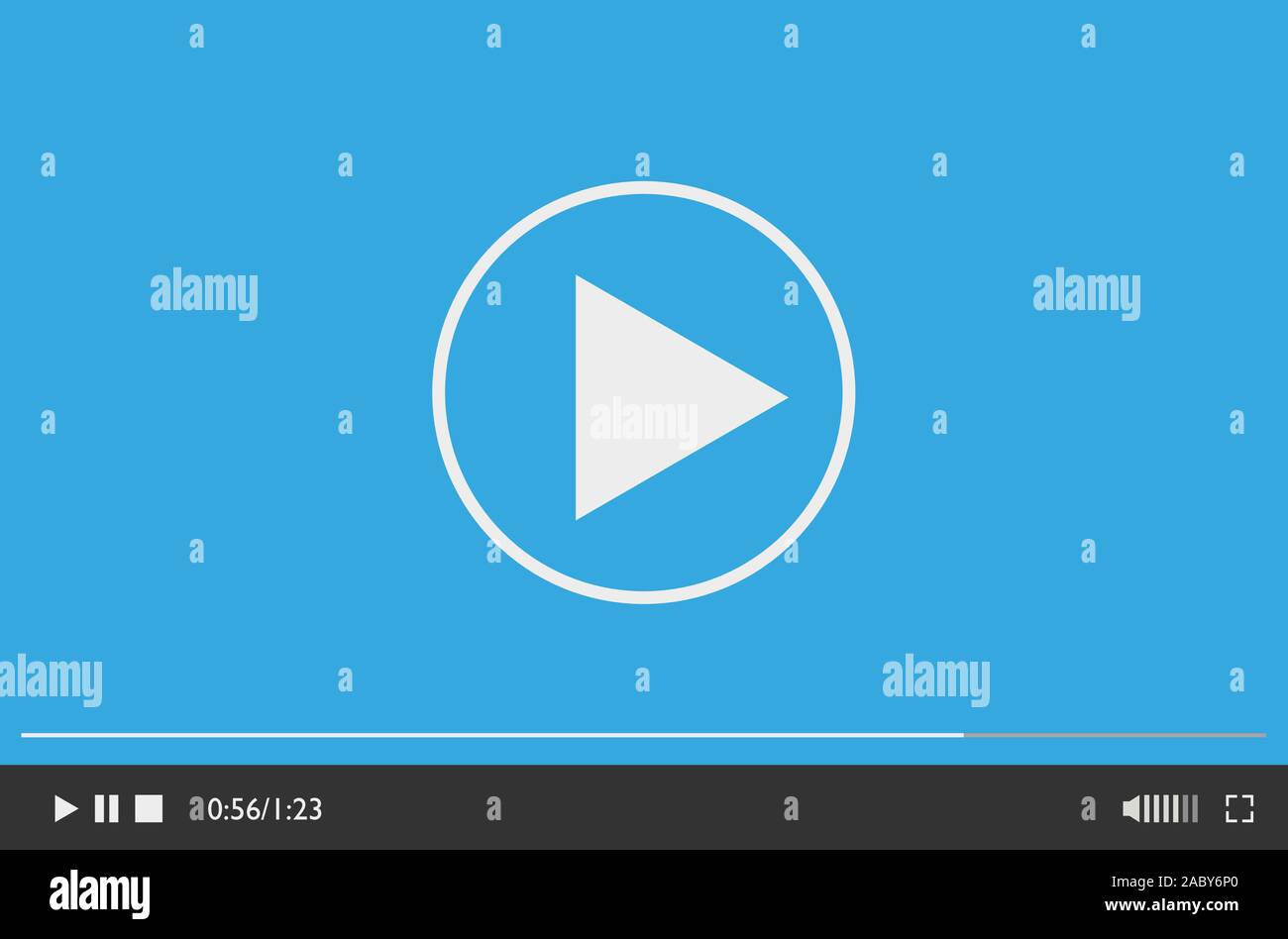 Modern video player design template for web and mobile apps flat style Stock Vector Image & Art ...