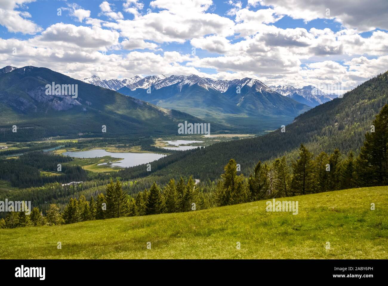Banff View Point at Mt Norquay Scenic Drive Stock Photo - Alamy