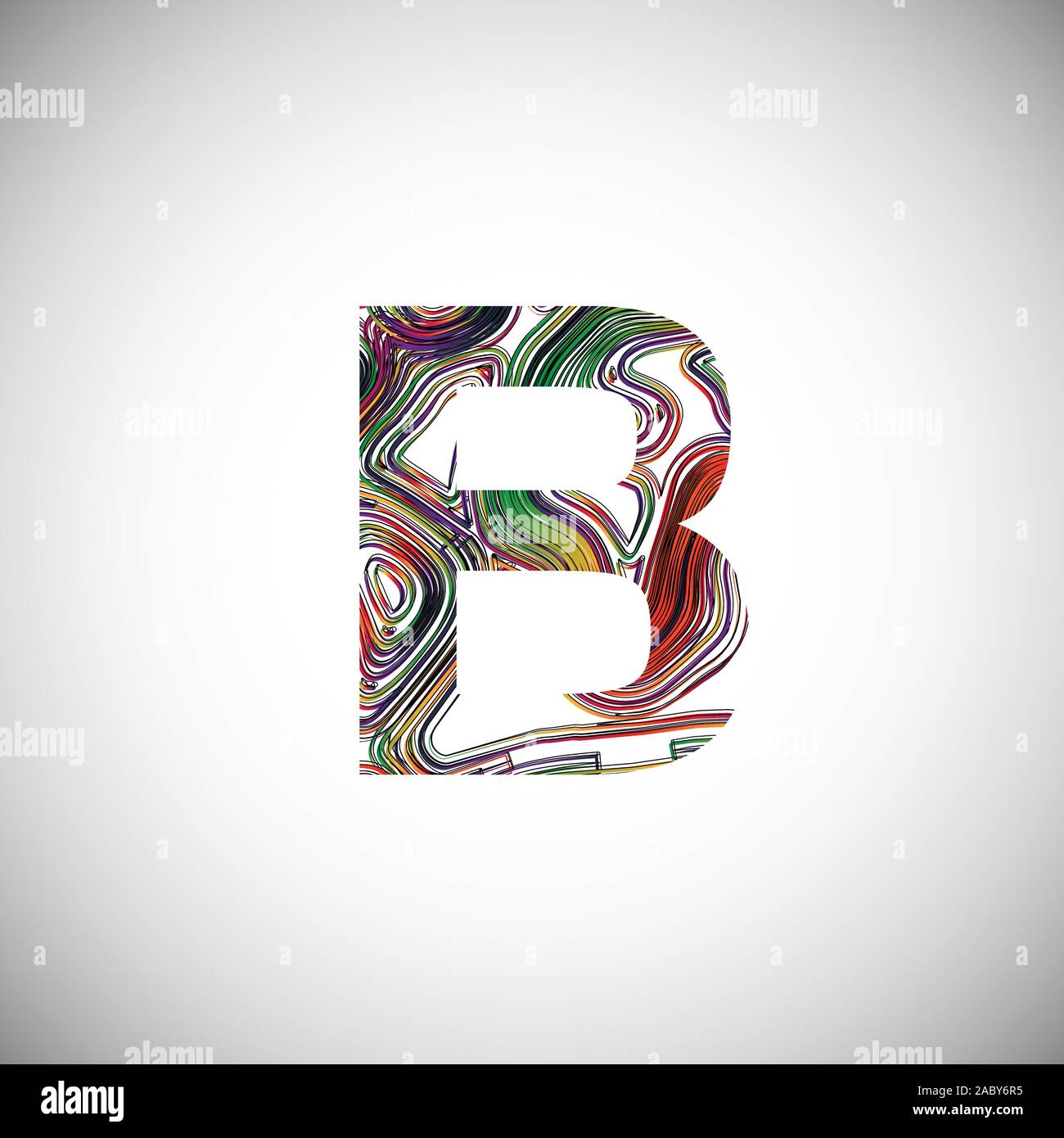 Colorful character from a typeface, vector illustration Stock Vector ...