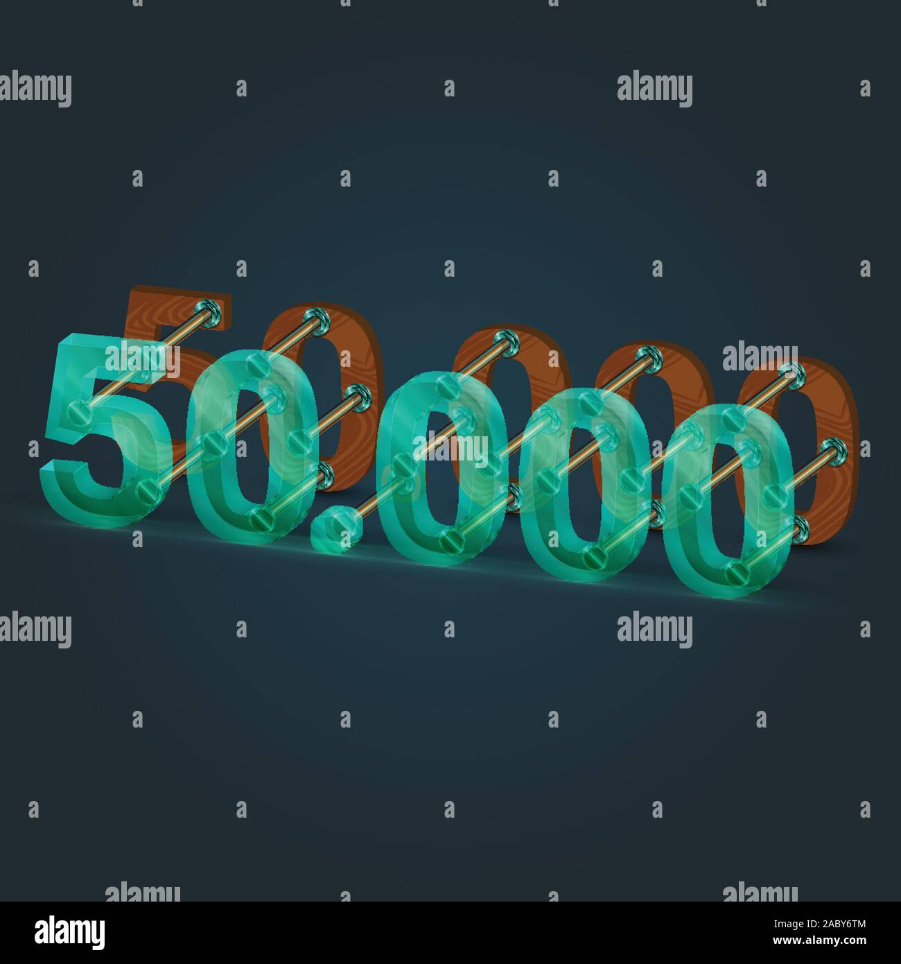 Number made by glass and wood, vector Stock Vector Image & Art - Alamy