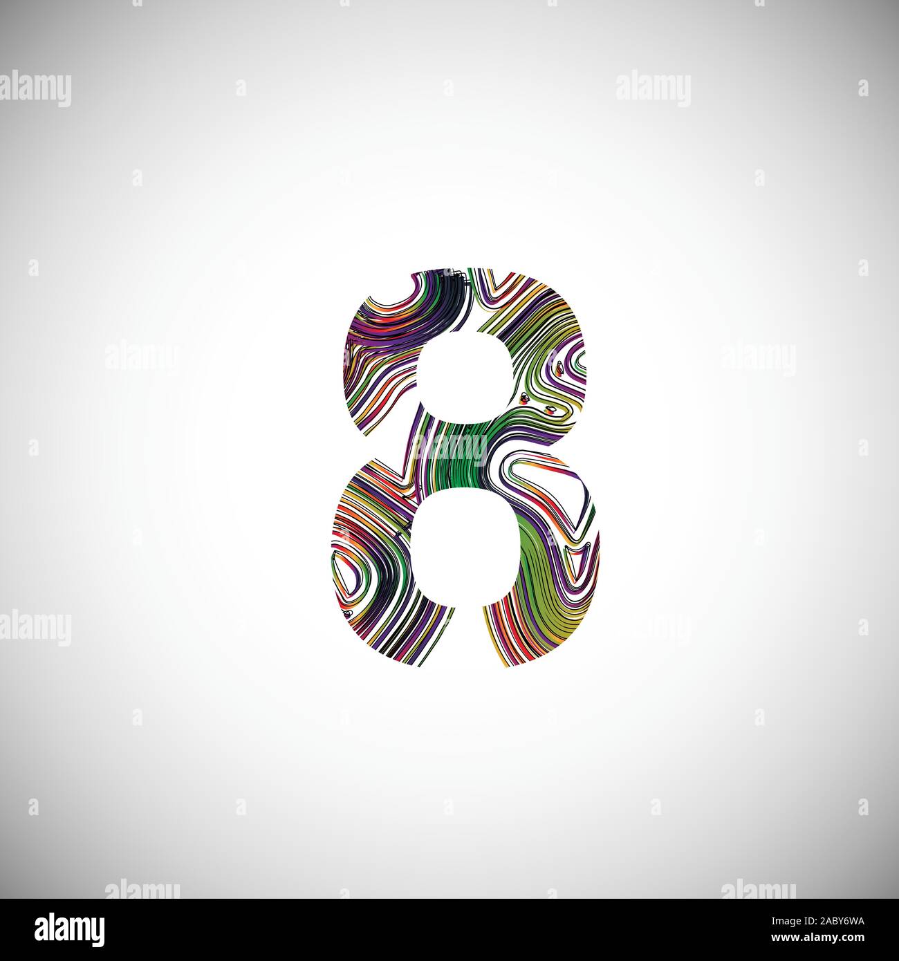 Colorful character from a typeface, vector illustration Stock Vector ...