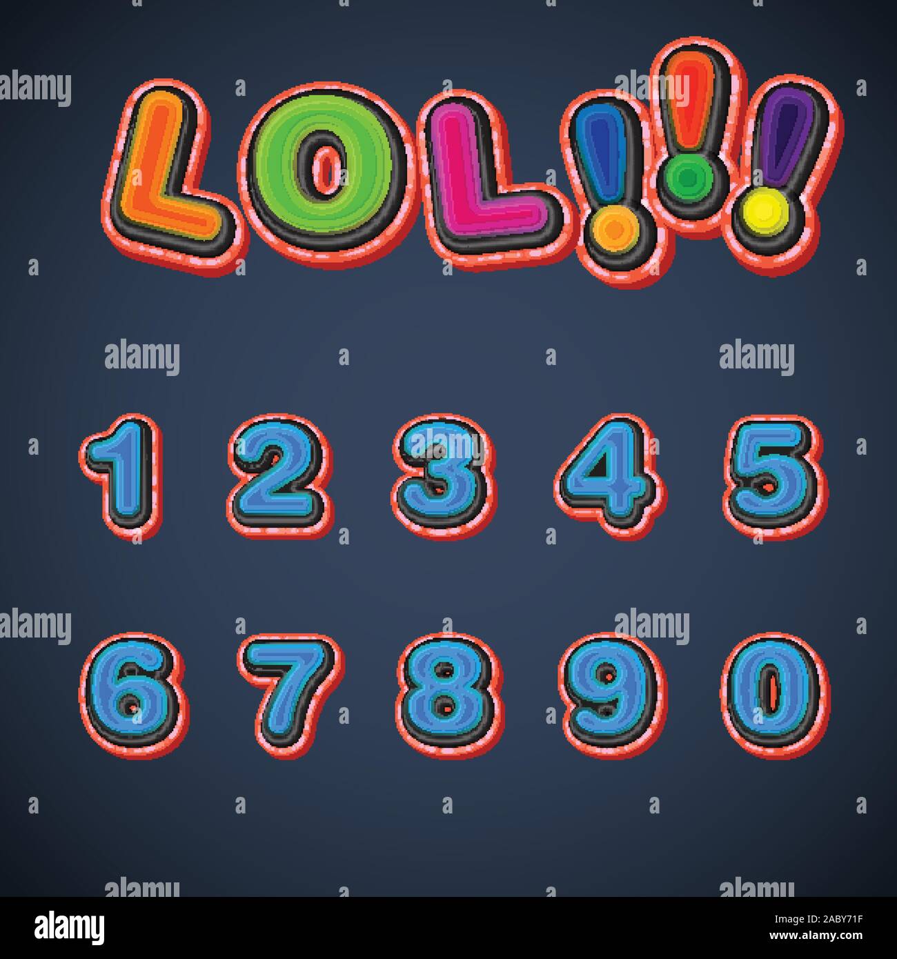 Comic font set, vector Stock Vector Image & Art - Alamy