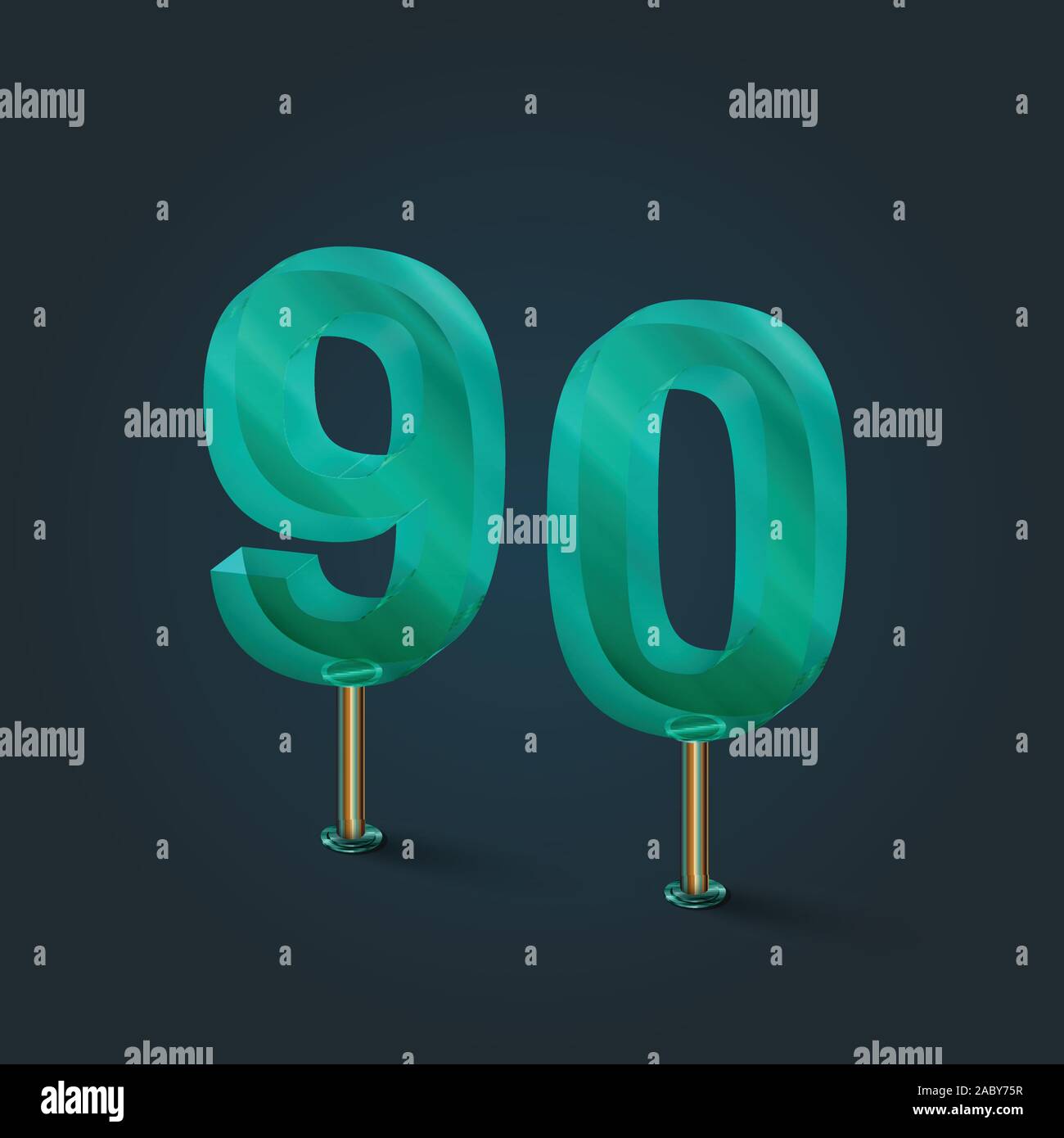 Number 90 vector vectors Stock Vector Images - Alamy