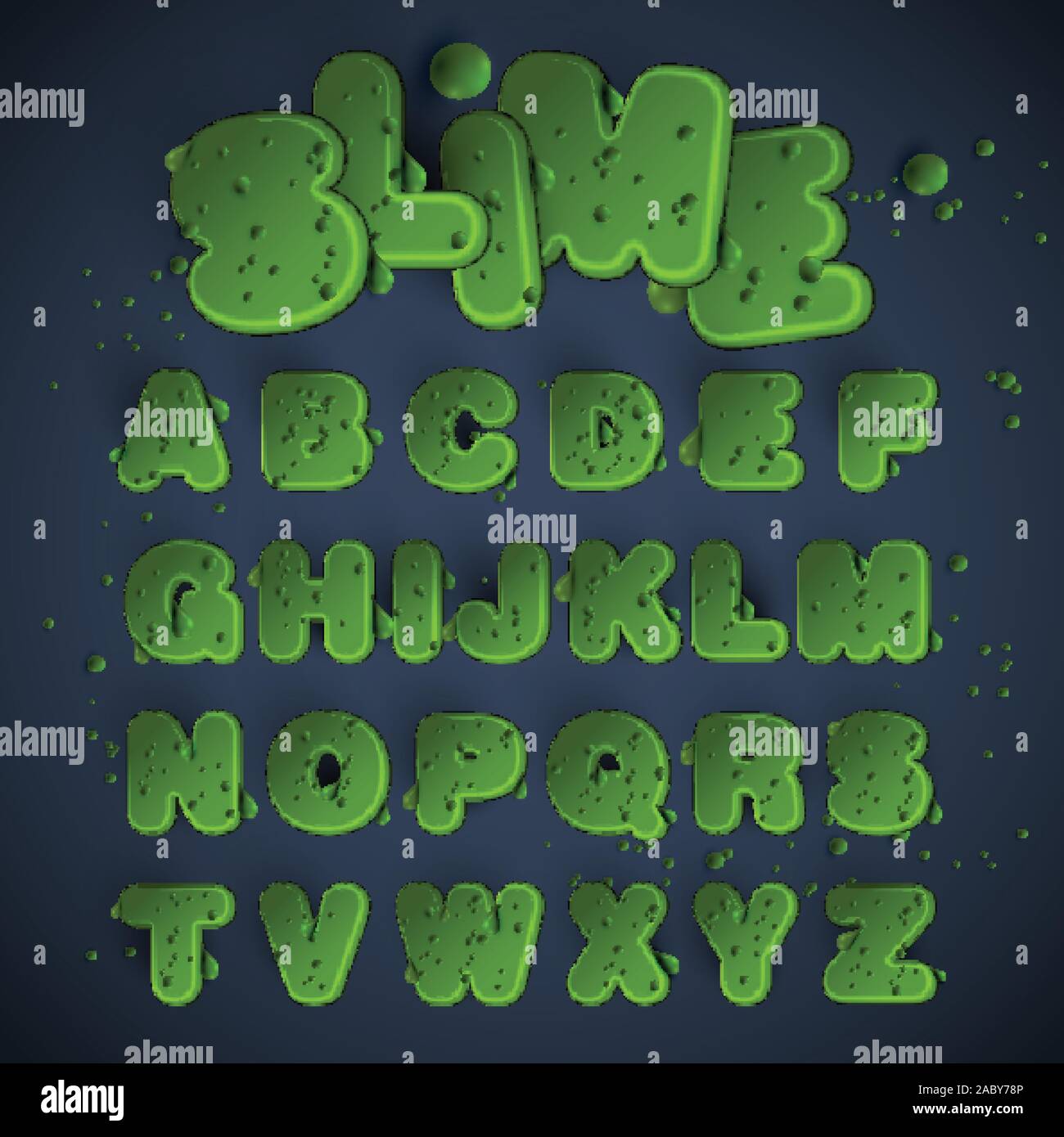 Green slime font set, vector Stock Vector Image & Art - Alamy