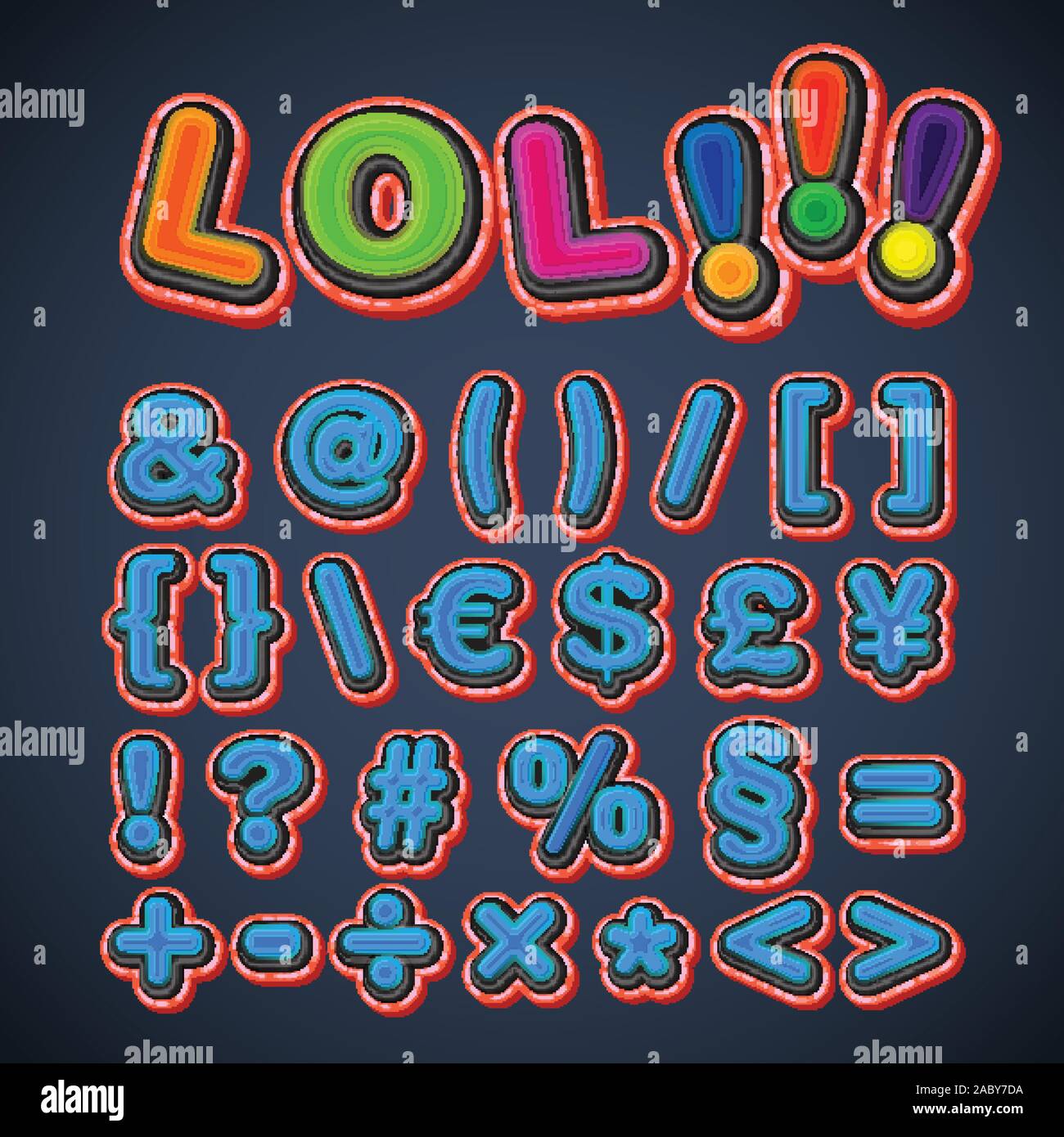 Comic font set, vector Stock Vector Image & Art - Alamy