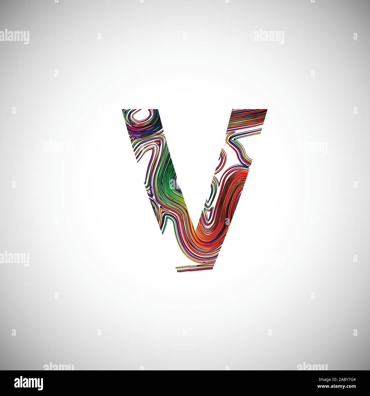 Colorful character from a typeface, vector illustration Stock Vector ...