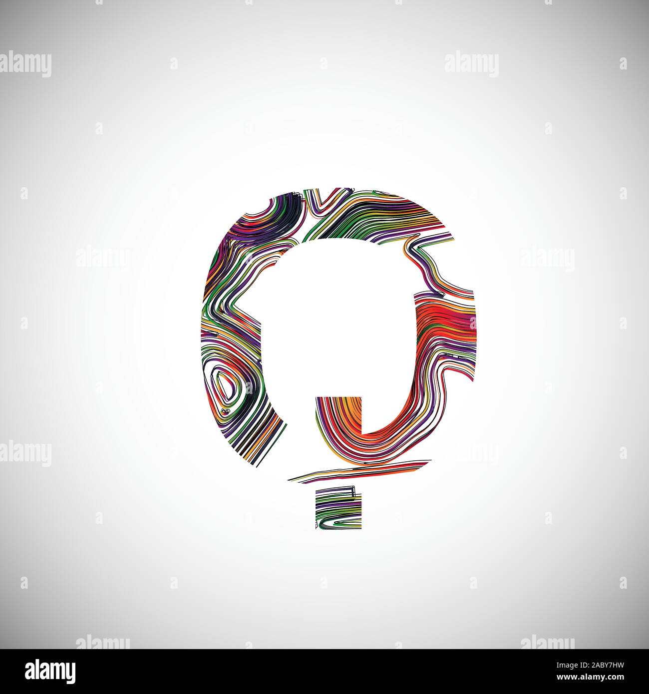 Colorful character from a typeface, vector illustration Stock Vector ...