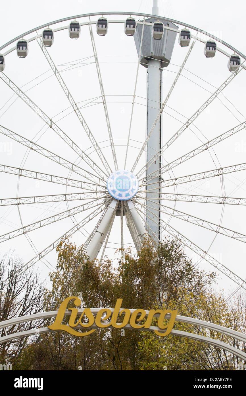 Liseberg sign seen at the entrance gate of the Scandinavia's largest ...