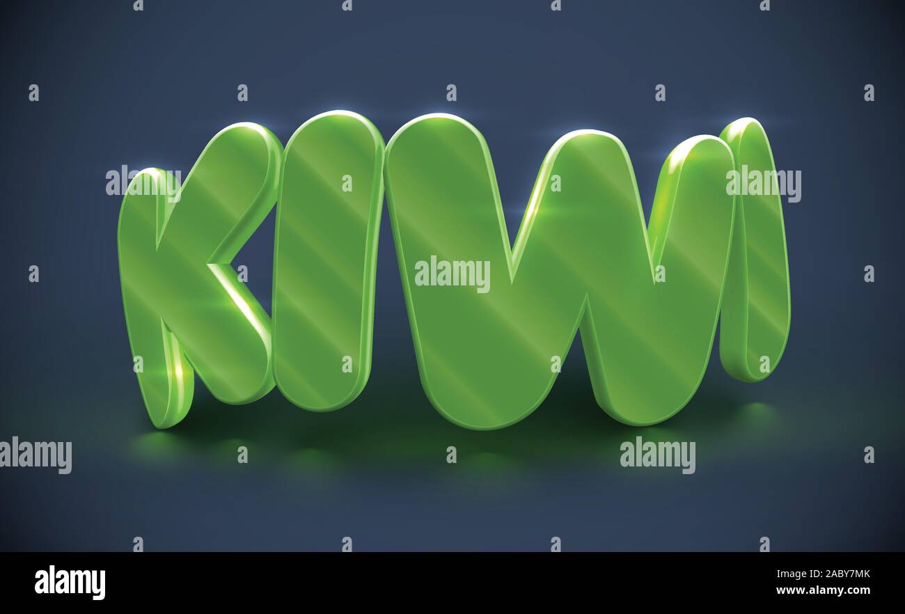 3D typography - kiwi, vector Stock Vector Image & Art - Alamy