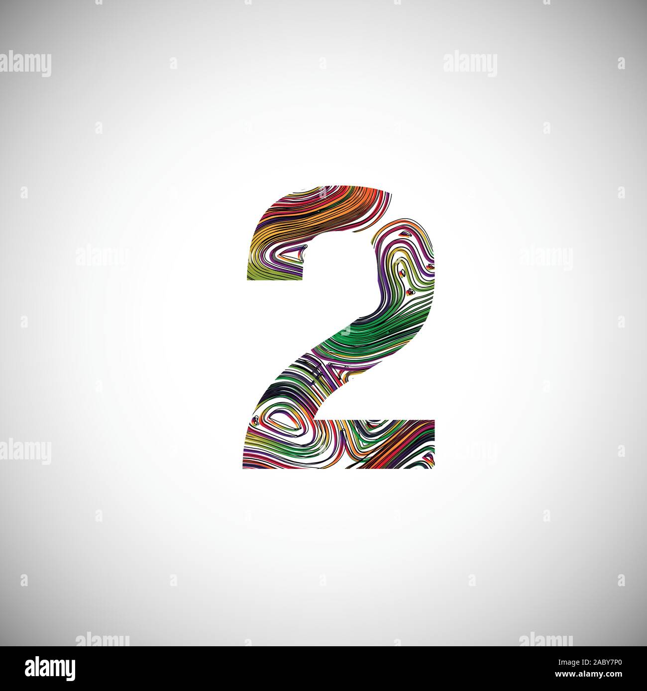 Colorful character from a typeface, vector illustration Stock Vector ...