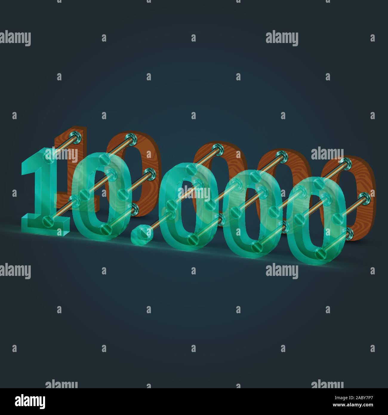 Number 10000 Stock Vector Images - Alamy