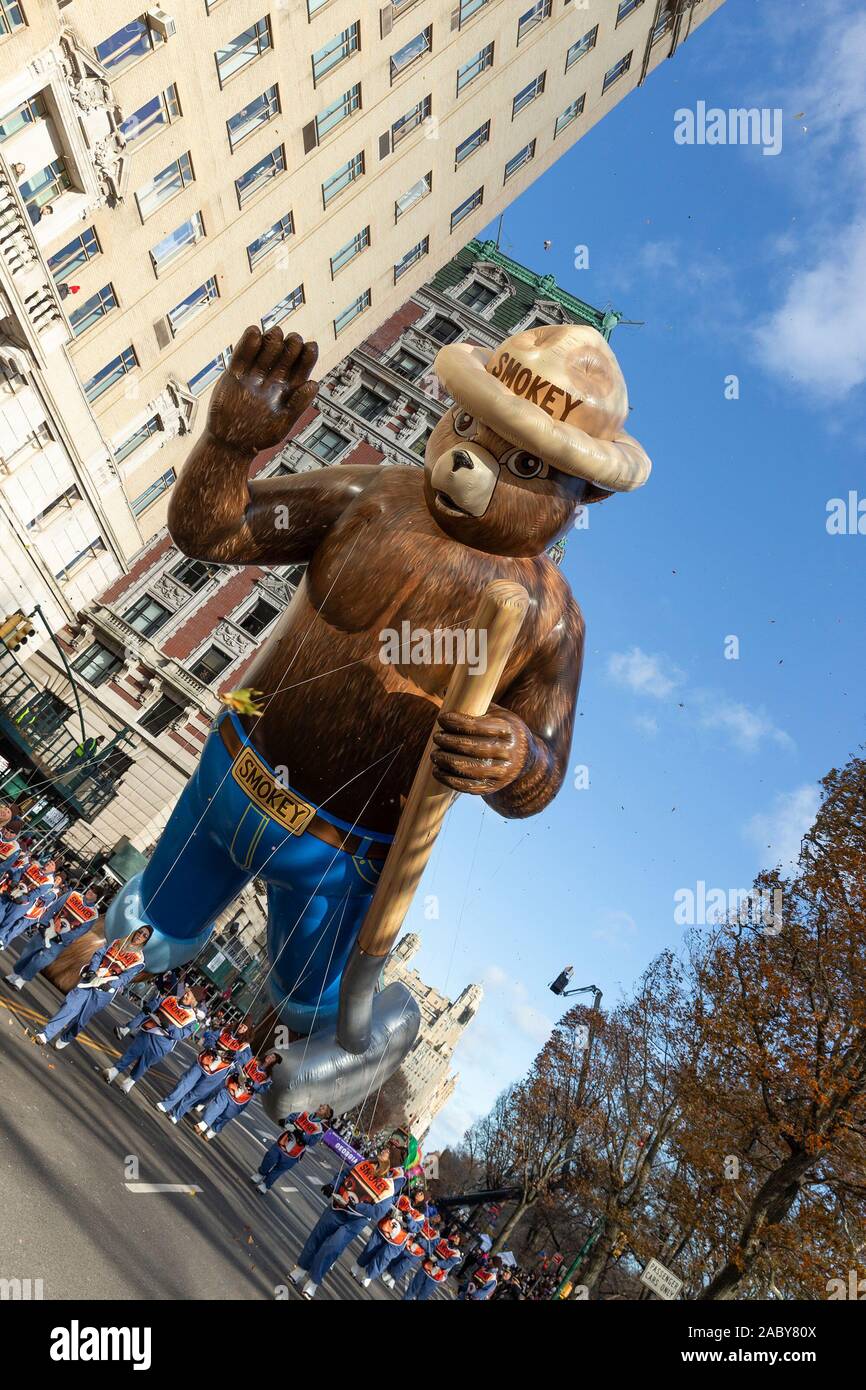 Smokey Bear Giant Balloon Flown Low Because Of High Wind At 93rd Annual