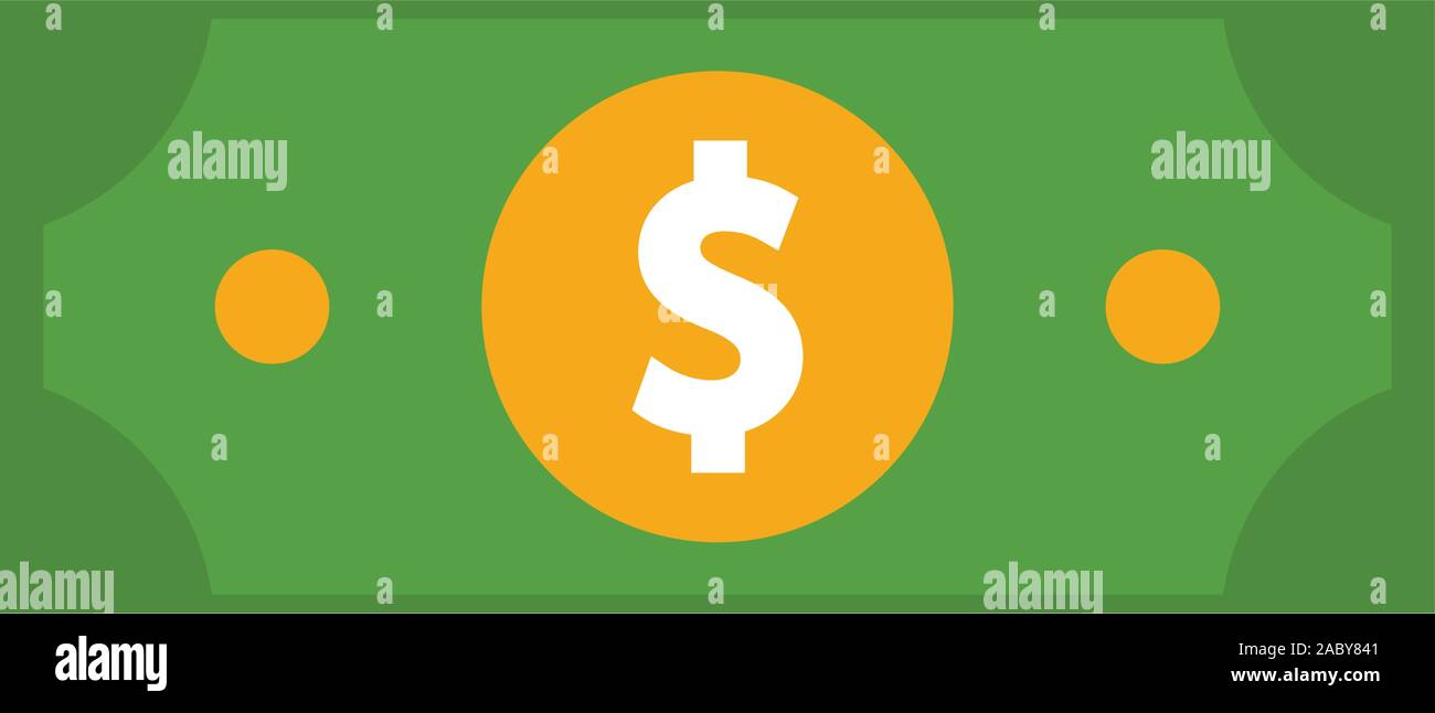 Money Note flat icon. Colored simple element from medicine collection ...