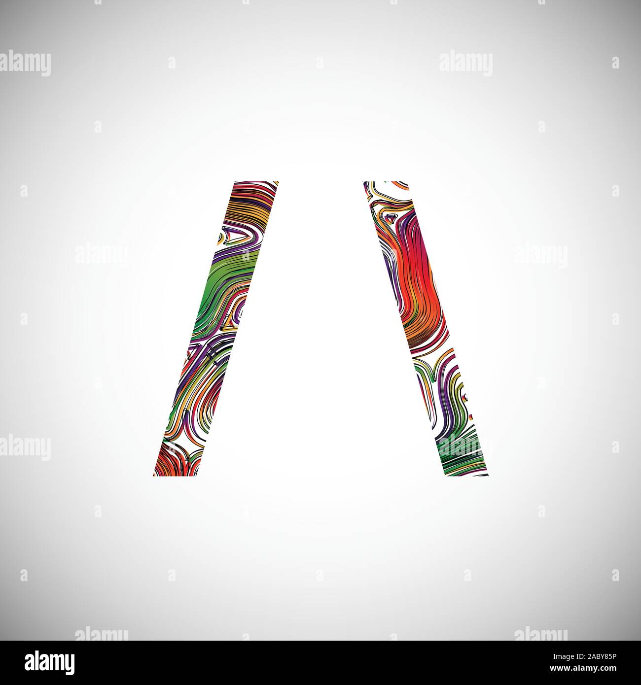 Colorful character from a typeface, vector illustration Stock Vector ...