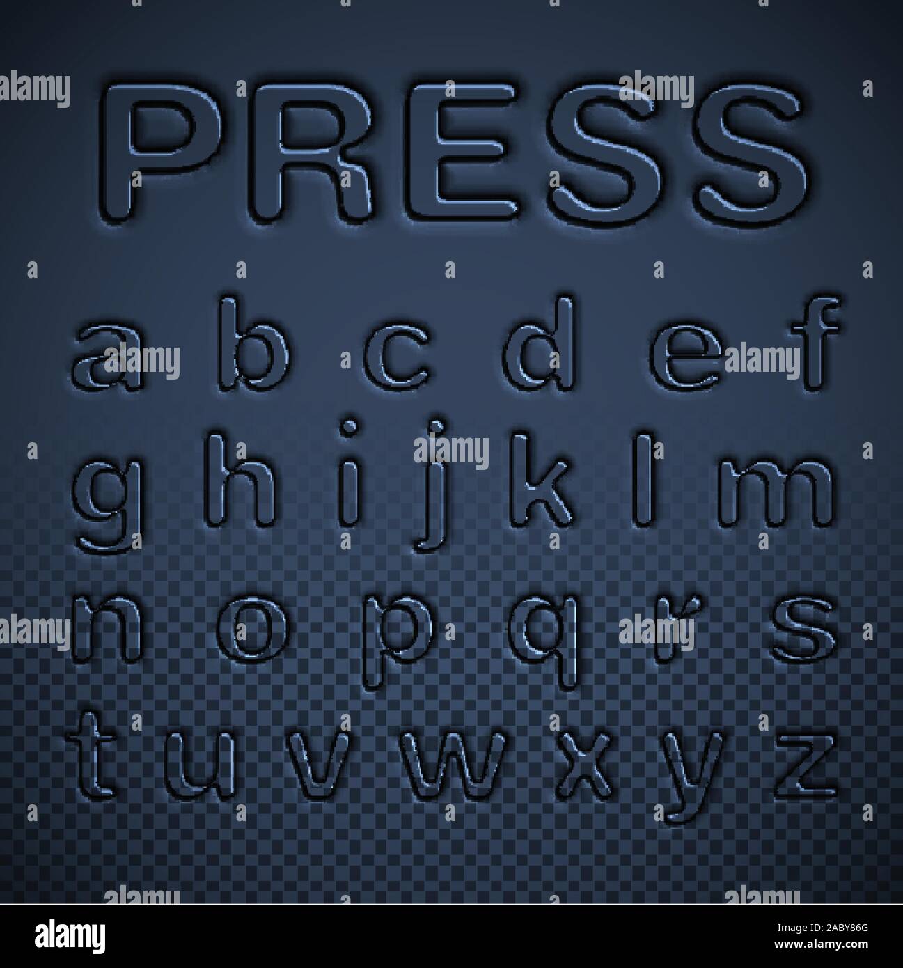 Pressed font set, vector illustration Stock Vector Image & Art - Alamy