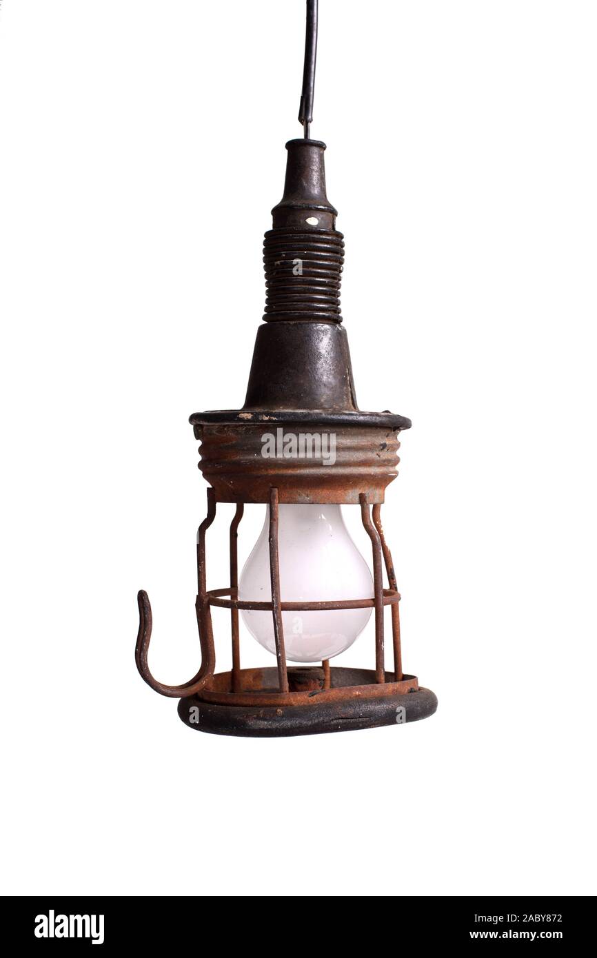 Old vintage light from the 70s, isolated Stock Photo - Alamy