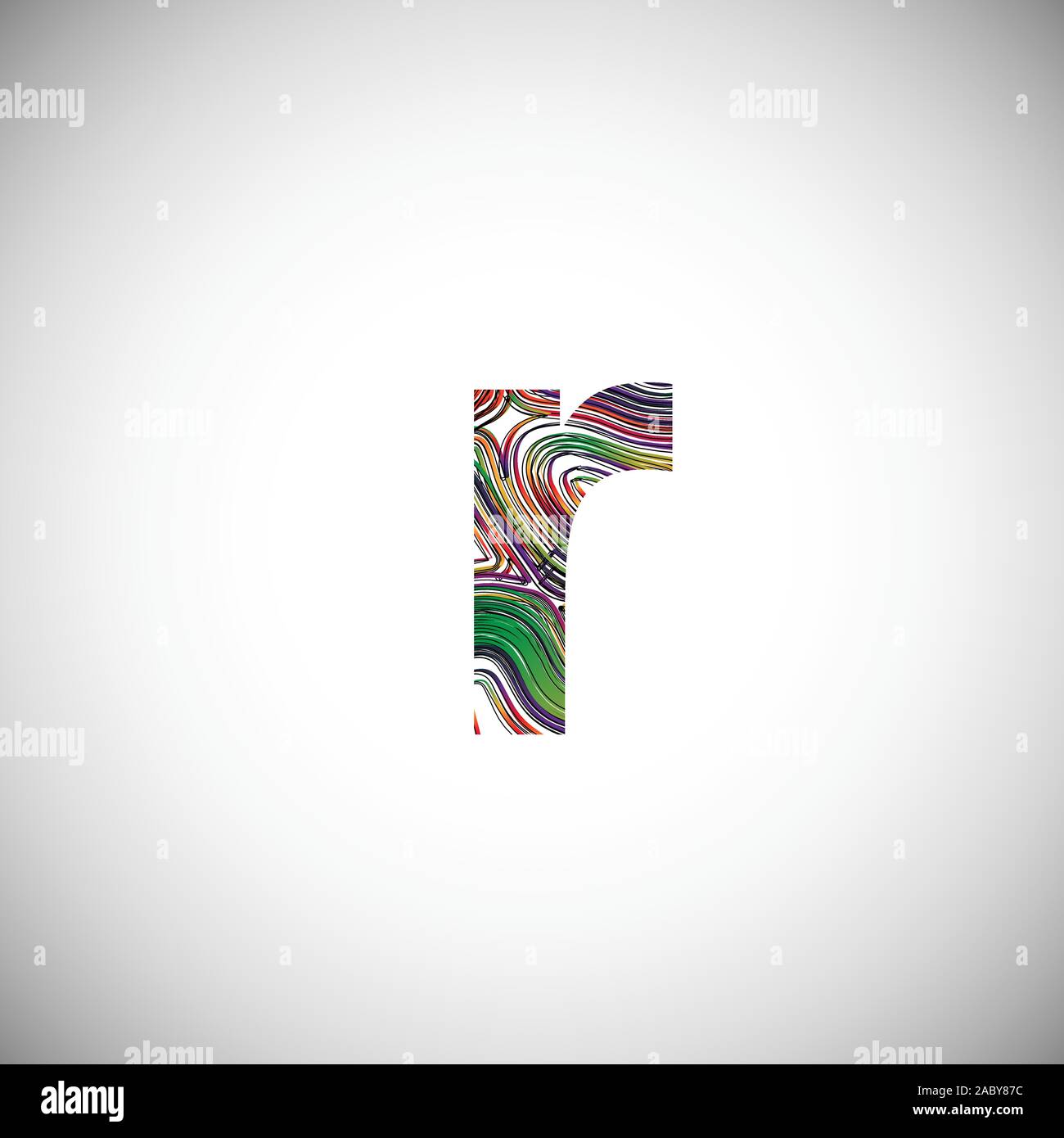 Colorful character from a typeface, vector illustration Stock Vector ...